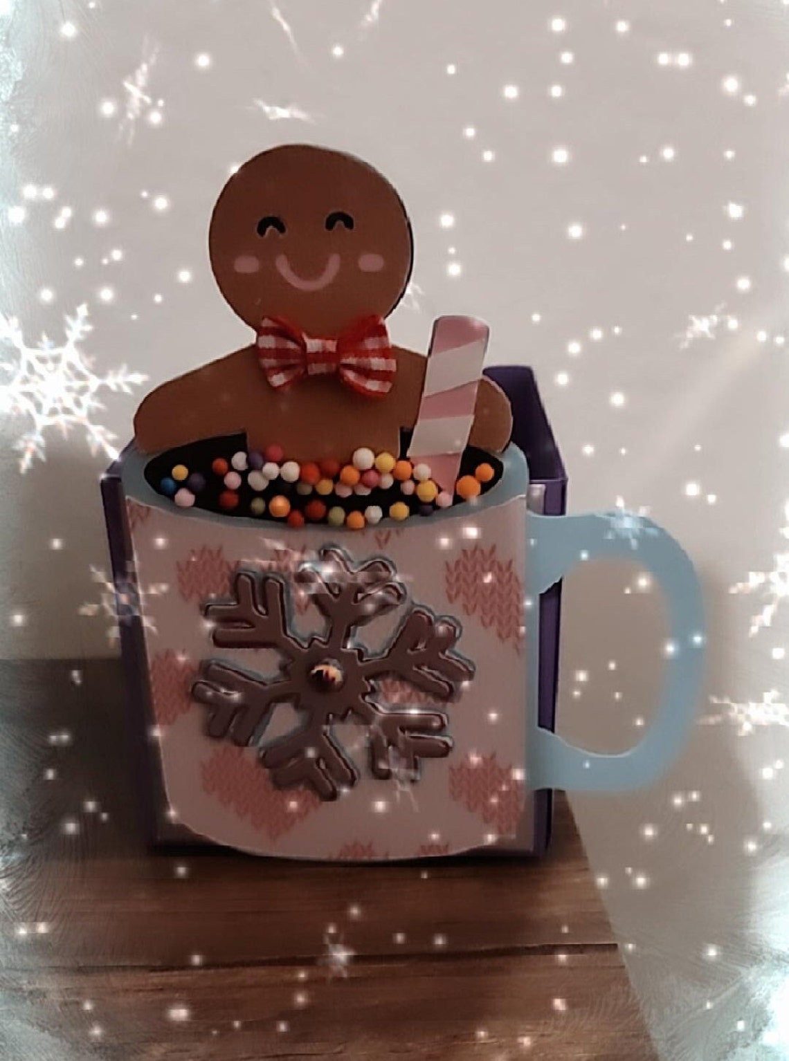 Handmade Papercraft Gingerbread Cup - Etsy