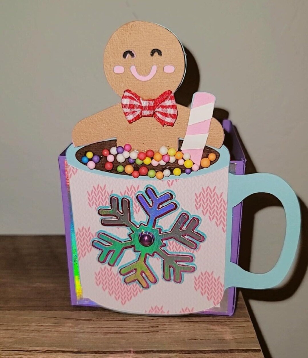 Handmade Papercraft Gingerbread Cup - Etsy