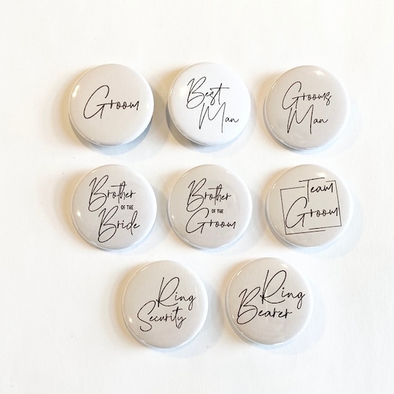 Bridal Party Pin Groomsman Pin Best Man Pin Bachelor Pin | Etsy