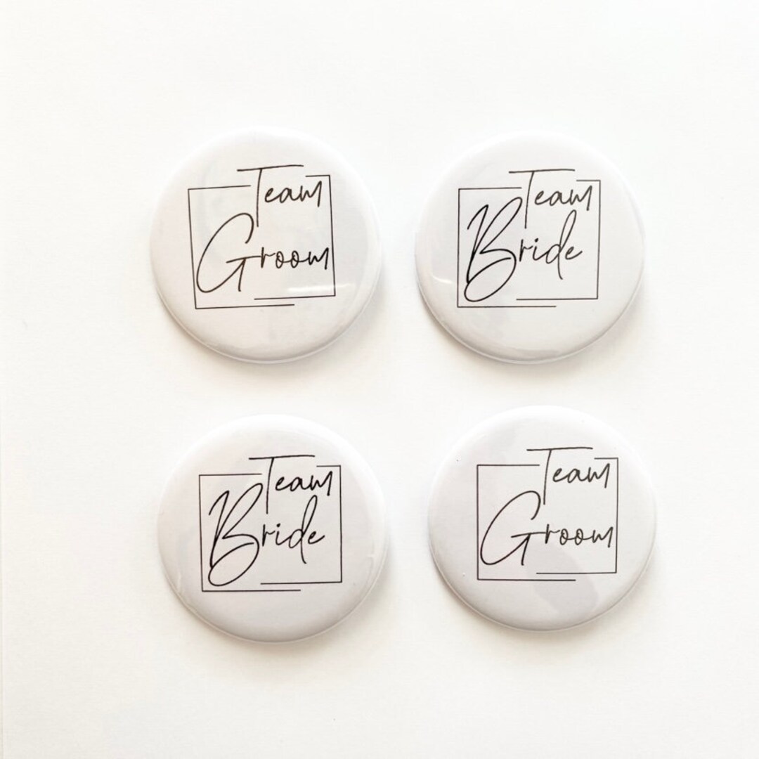 Wedding Party Pins | Team Bride Pins | Team Groom Pins | Wedding Party ...