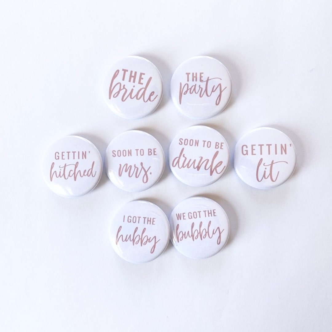 Blush Bachelorette Pins | Bachelorette Pins | the Bride Pin | Gettin ...