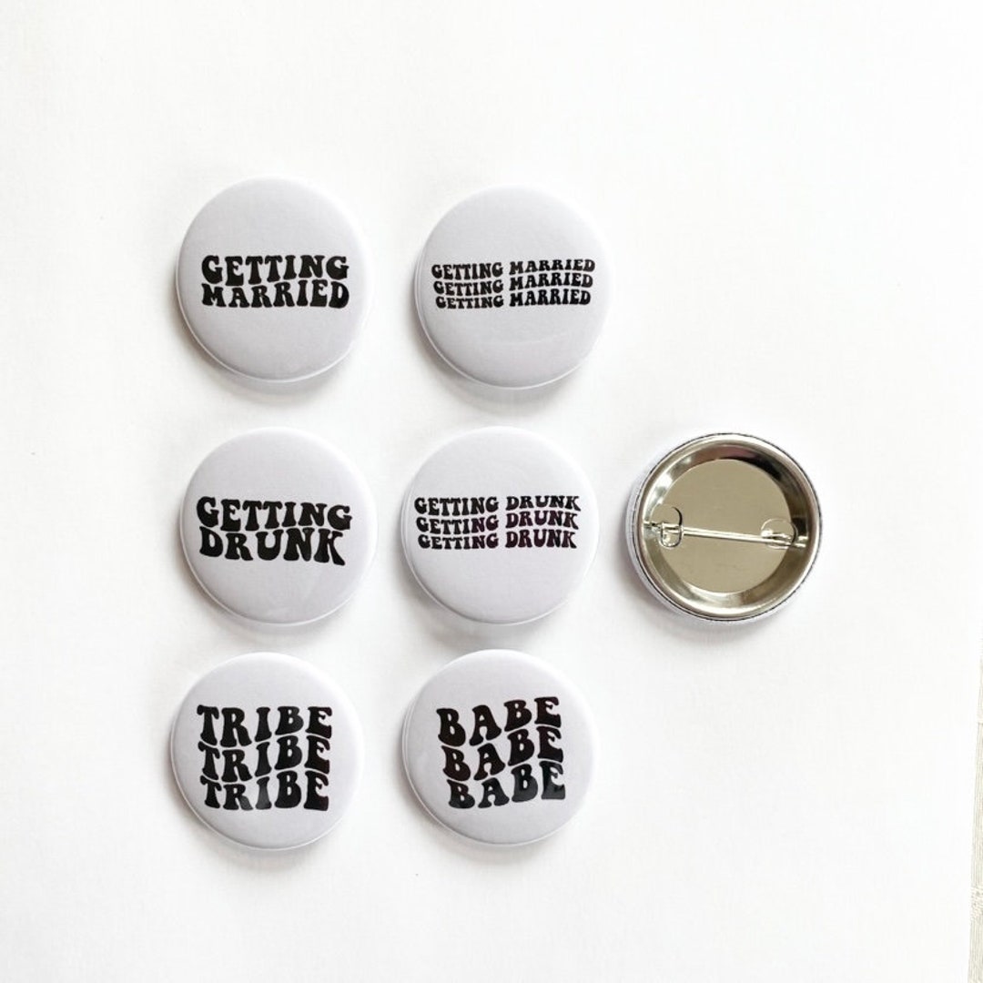 Retro Themed Bachelorette | Getting Married Pin | Retro Bachelorette ...
