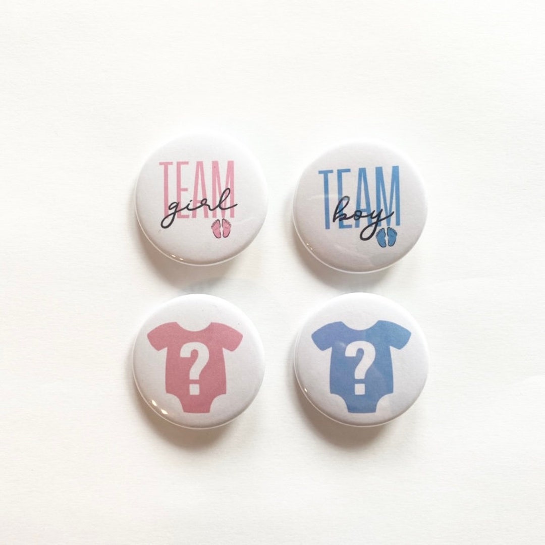 Gender Reveal Pins | Baby Girl Pins | Baby Boy Pins | Baby Shower Pins ...