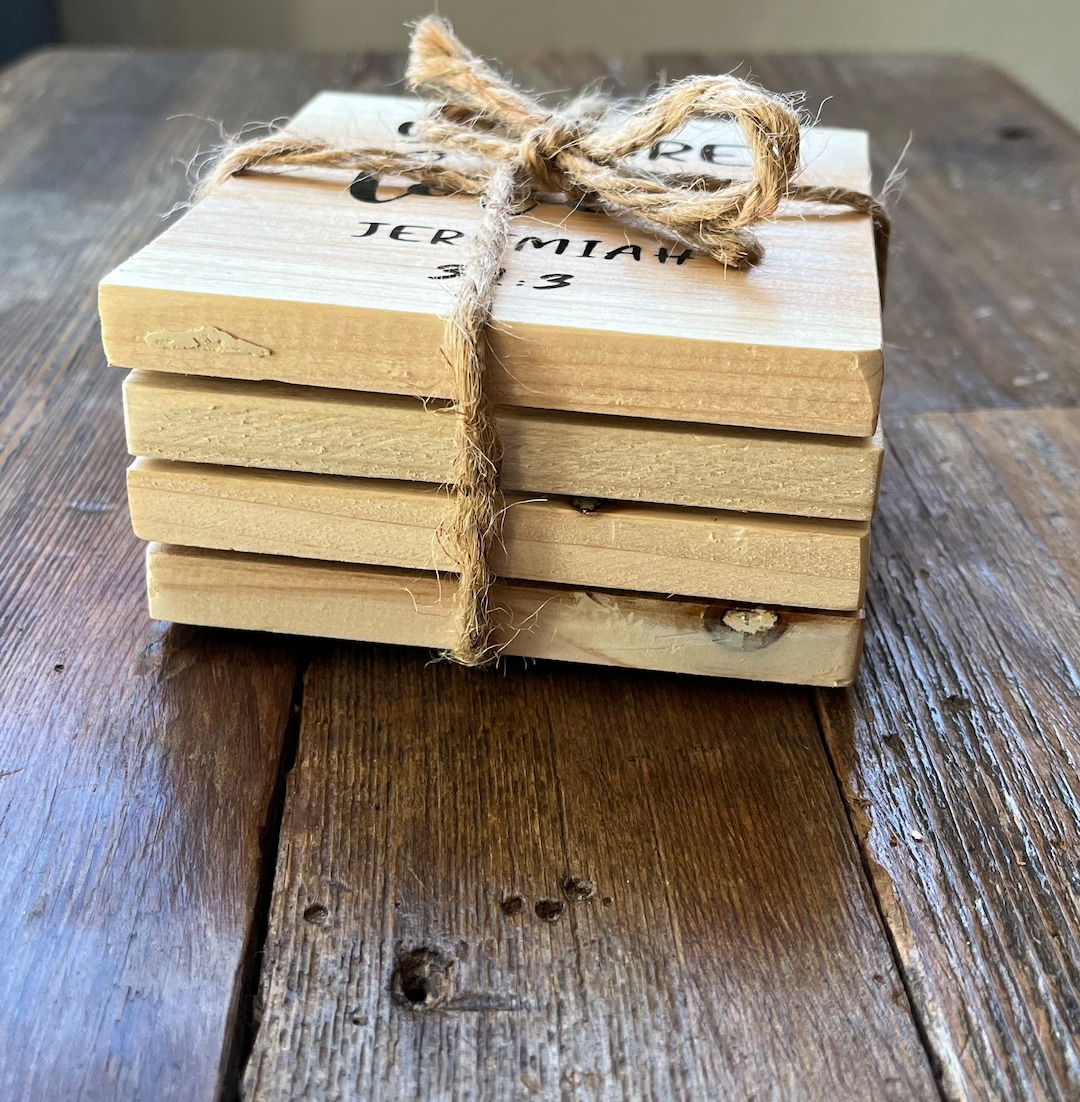 Coaster Set Custom Gift Housewarming Gift Rustic Home Decor - Etsy