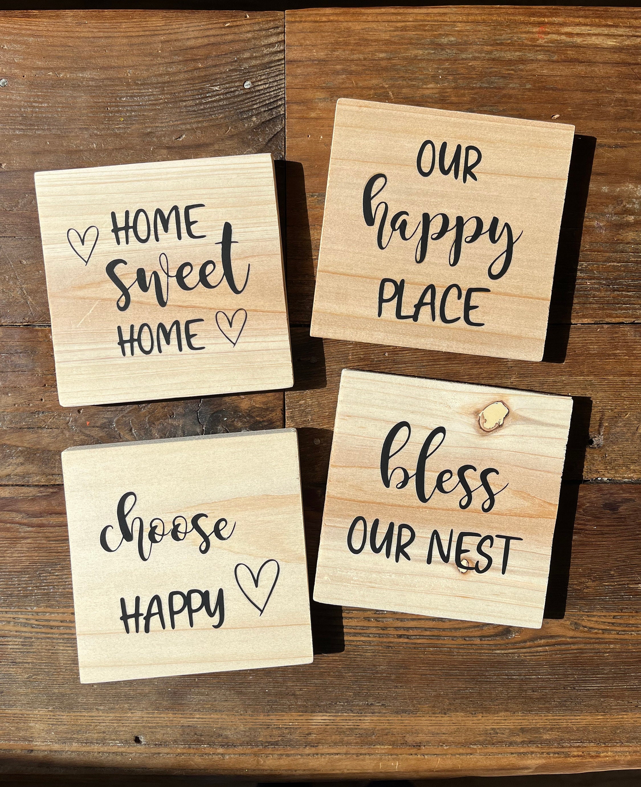 Coaster Set Custom Gift Housewarming Gift Rustic Home Decor - Etsy