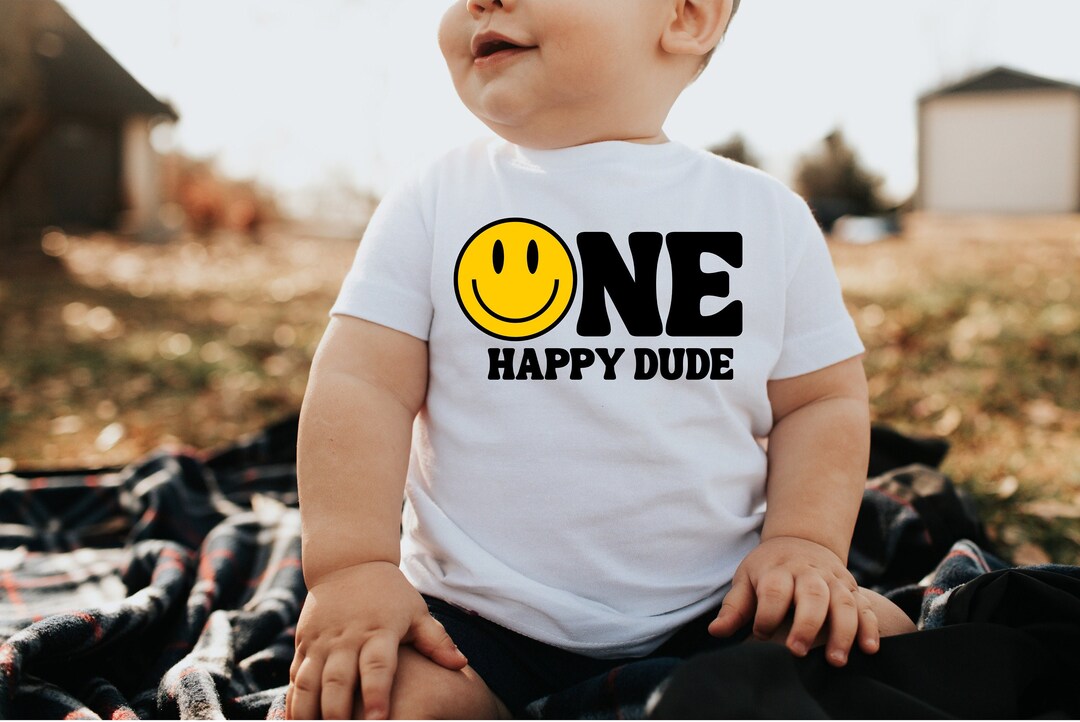 One Happy Dude Birthday Shirt One Happy Dude Birthday First - Etsy