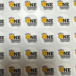 Custom One Happy Dude Chocolate Kisses Sticker Sheets One - Etsy