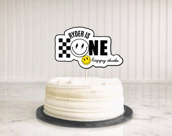 One Happy Dude Stickers Smiley Face Stickers Birthday - Etsy