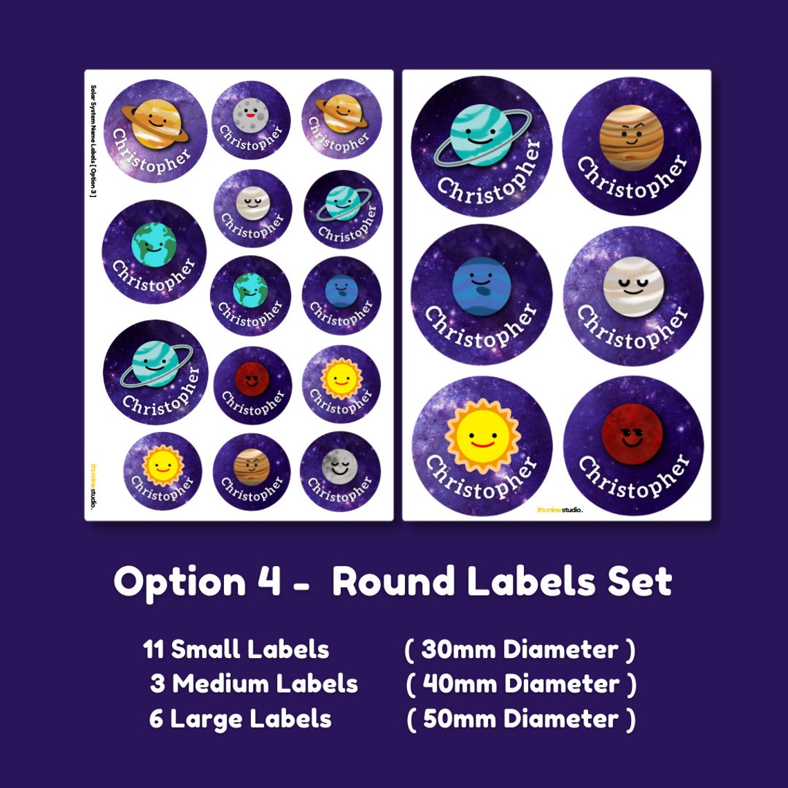 Solar System Planet Name Labels Space Name Stickers - Etsy