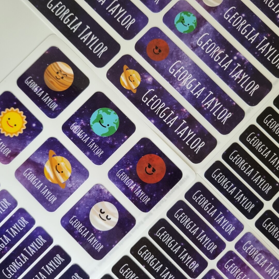 Solar System Planet Name Labels Space Name Stickers - Etsy