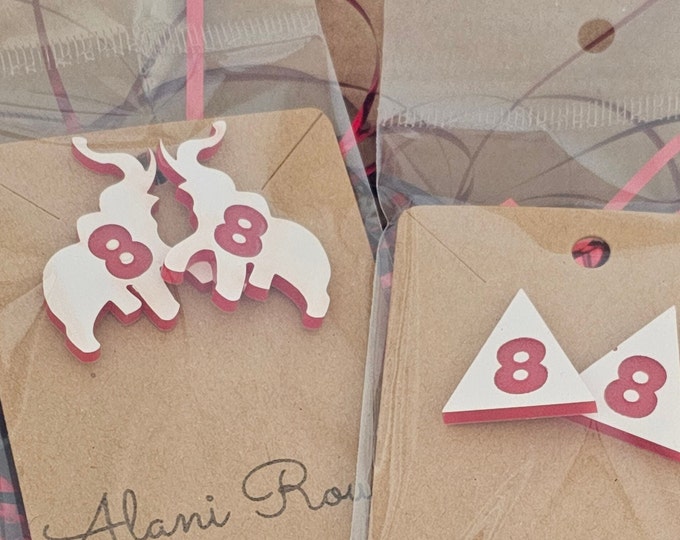Delta Sigma Theta, Pyramid, Elephant, Triangle, Earrings Sorority Line ...