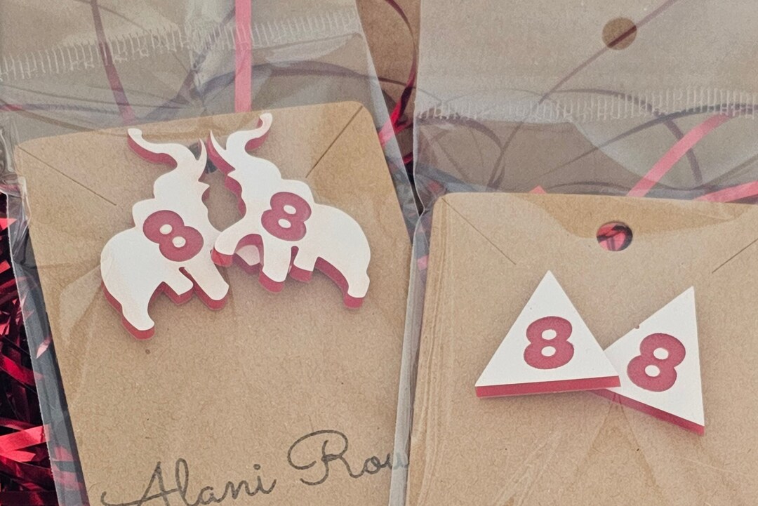 Delta Sigma Theta, Pyramid, Elephant, Triangle, Earrings Sorority Line ...