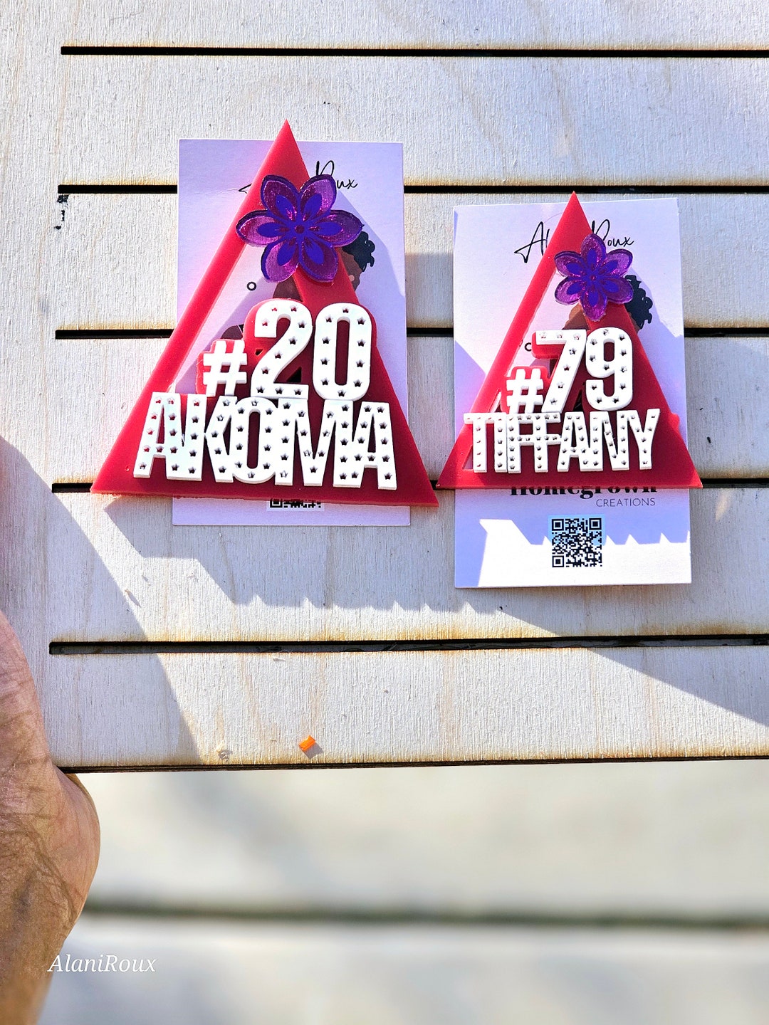 Delta Sigma Theta, Lapel Pin, Custom Acrylic Name Tag, Sorority, Violet ...