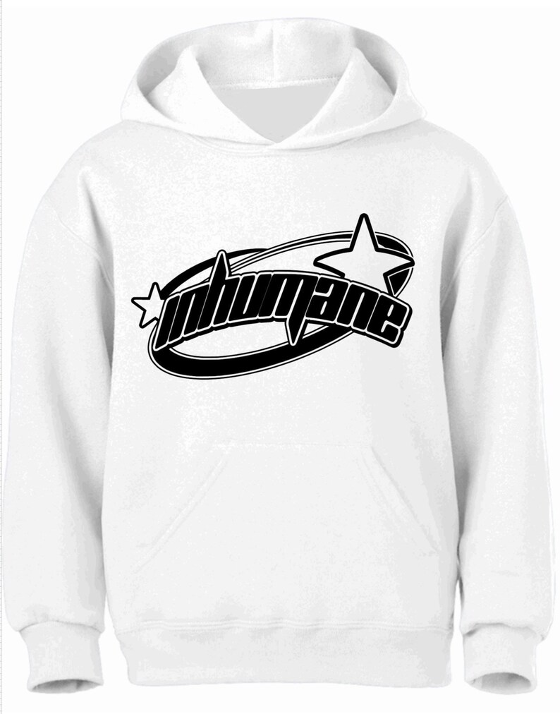 Inhumane Y2k Streetwear Hoodie - Etsy