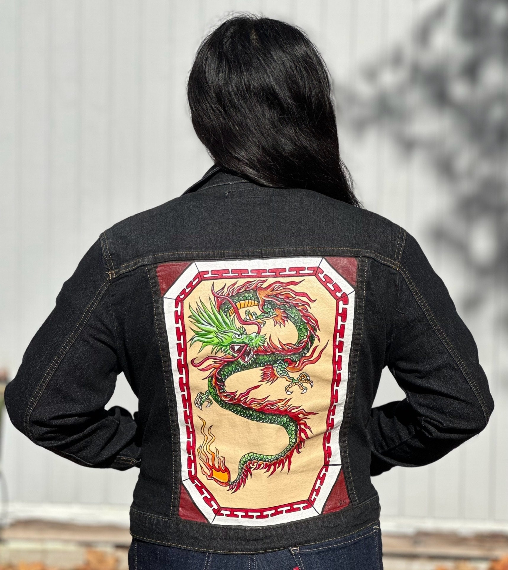 Custom Hand Painted Denim Jacket - FREE SHIPPING - Etsy