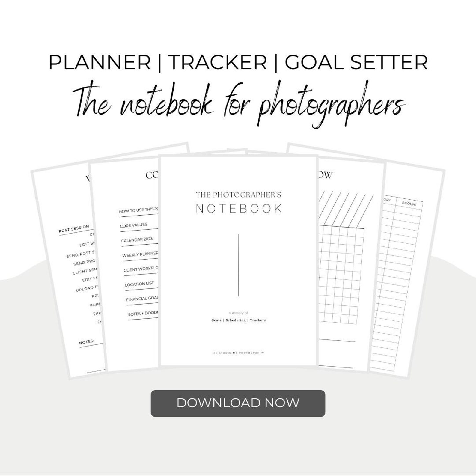 Photographer Notebook, Photographer Planner, Digital Planner, Business ...