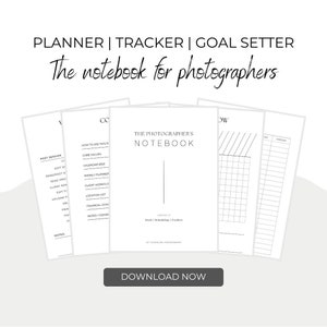 Photographer Notebook, Photographer Planner, Digital Planner, Business ...