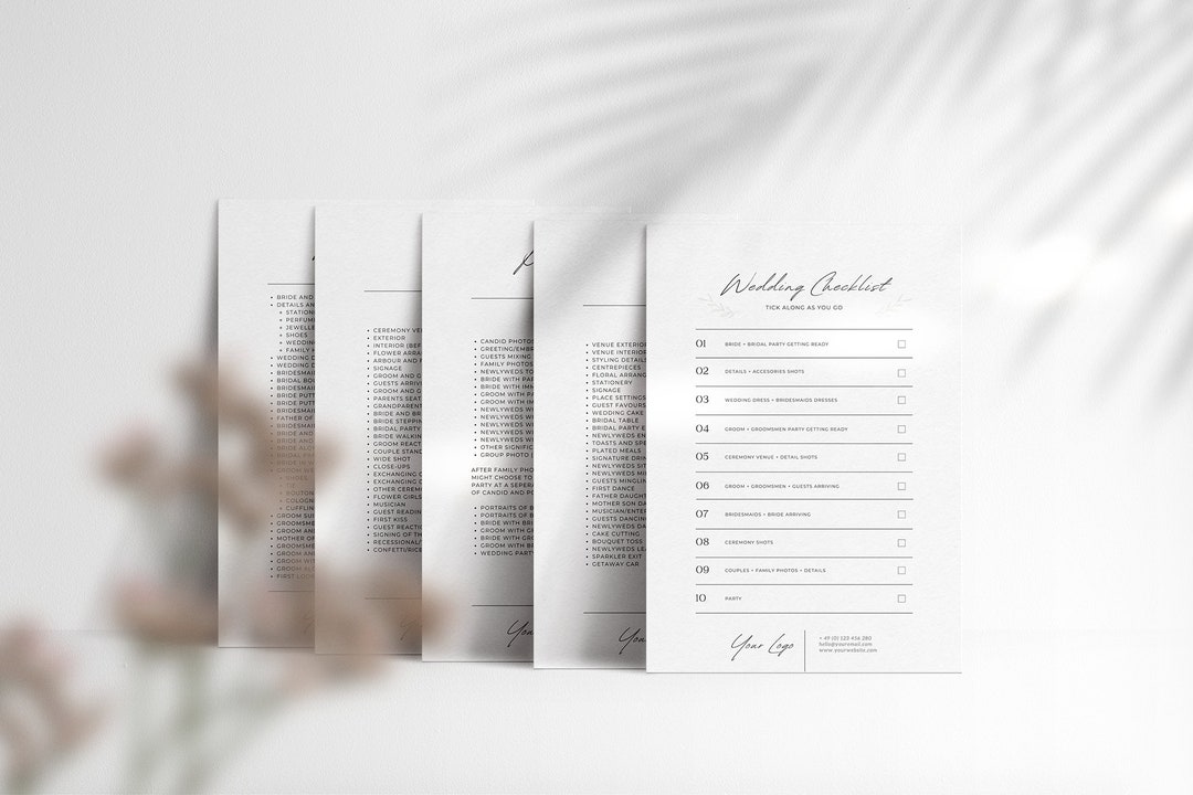 Bruiloft Checklist Photographer Checklist Photographer Checklist ...