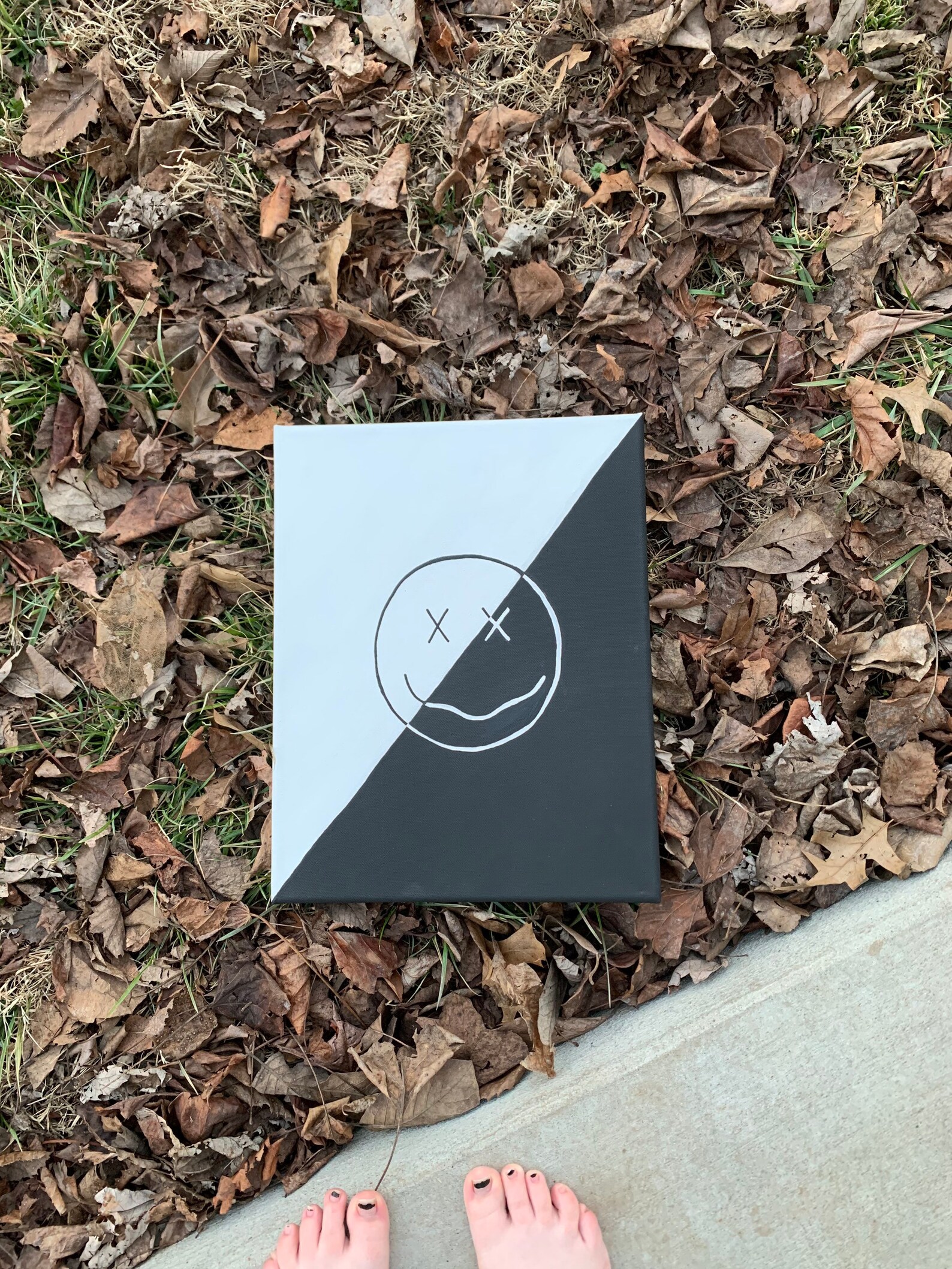 Black and White Squiggly Face - Etsy