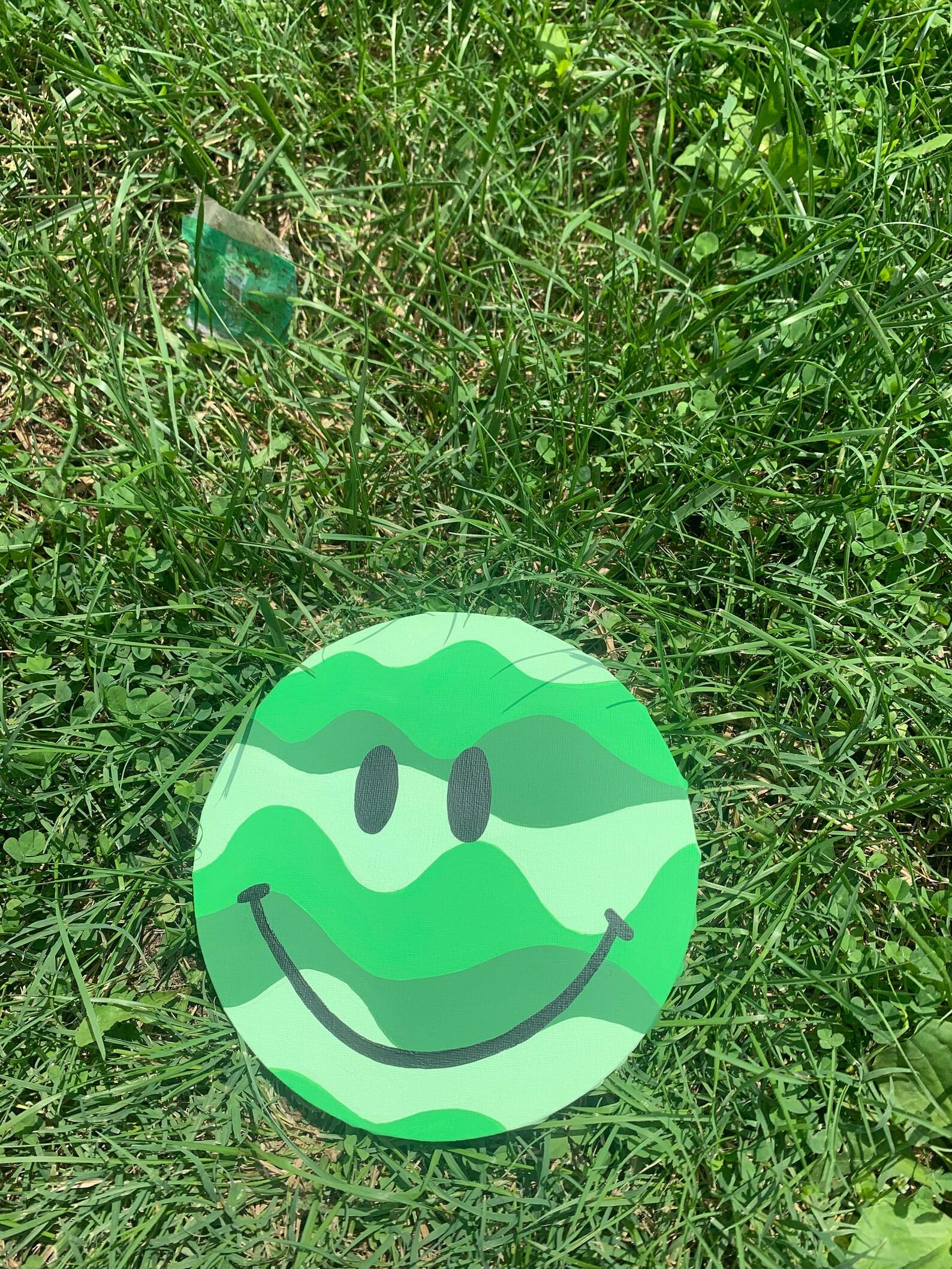 Smiley Face Circle Canvas - Etsy