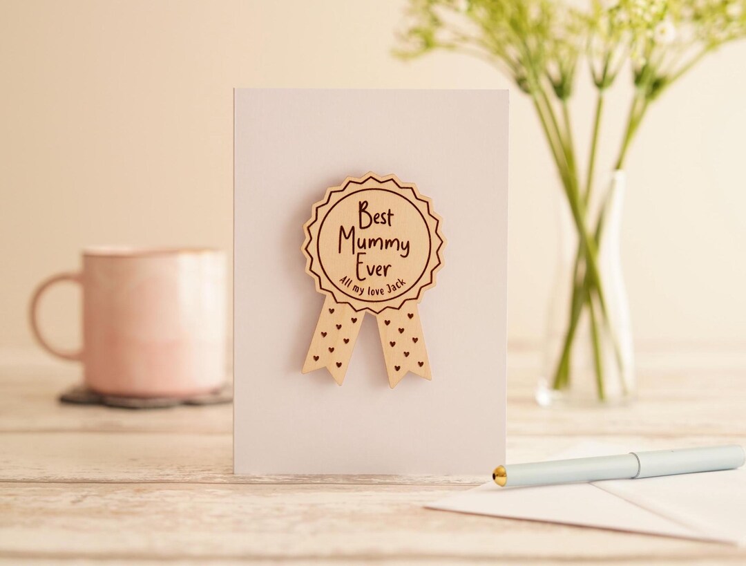 Personalised Best Mummy Ever Card With Magnet, Custom Mother’s Day Card ...