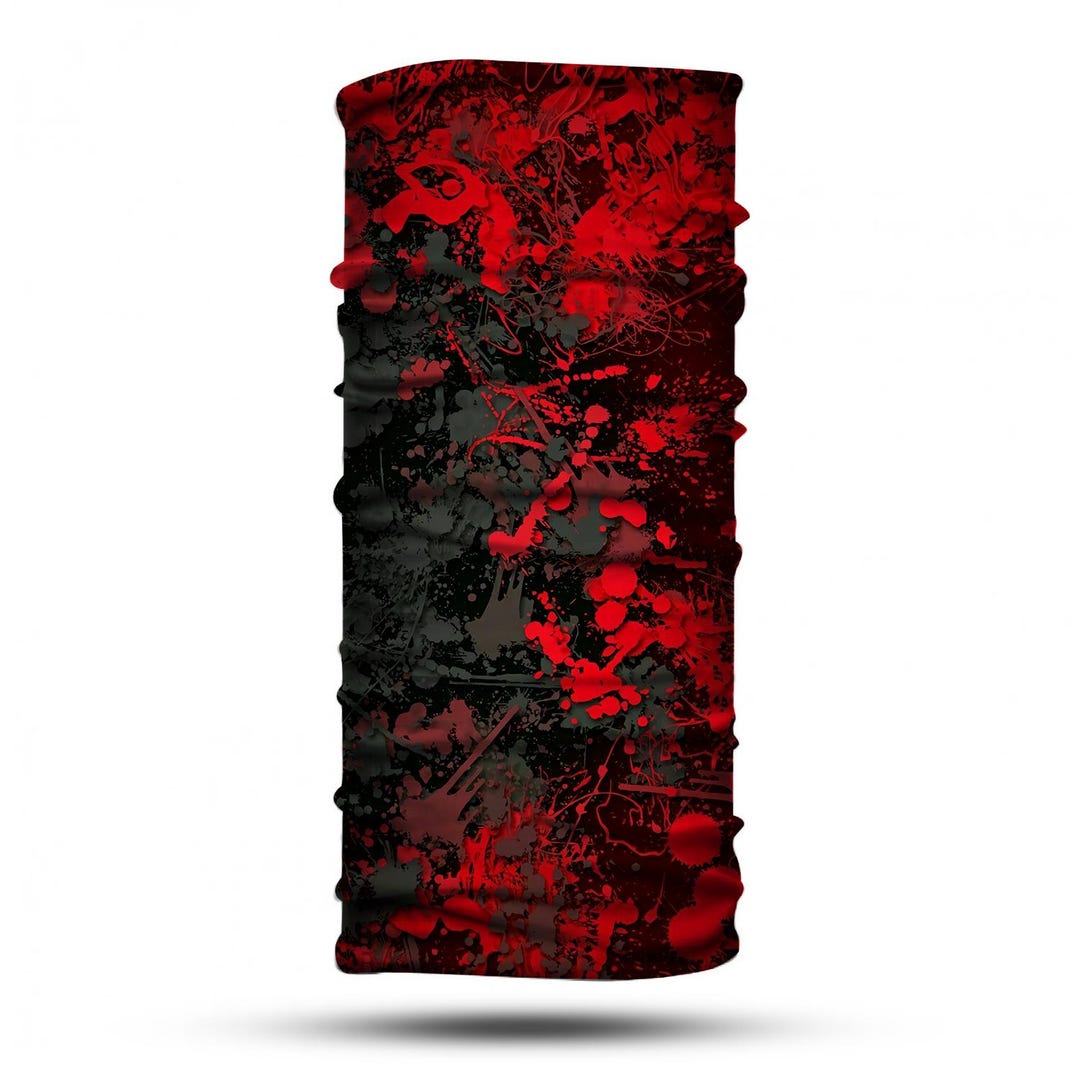 Red Paint Splatter Neck Gaiter: Microfiber Multifunctional Scarf - Etsy