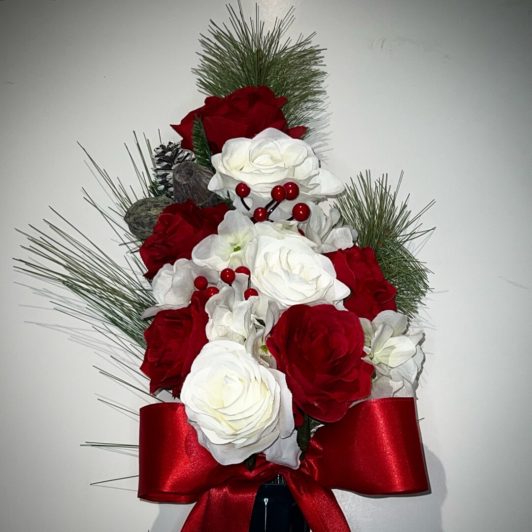 Mausoleum Crypt Artificial Flower Arrangement Christmas - Etsy