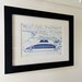 Everton Stadium Bramley Moore Dock - A4 Framed Print of Hand-drawn ...