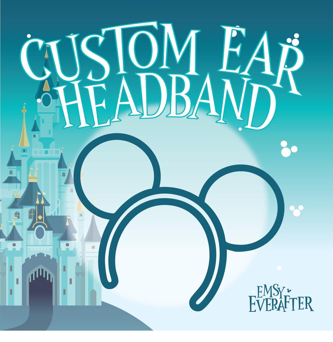 Custom Design Ear Headband. Mickey Ears - Etsy