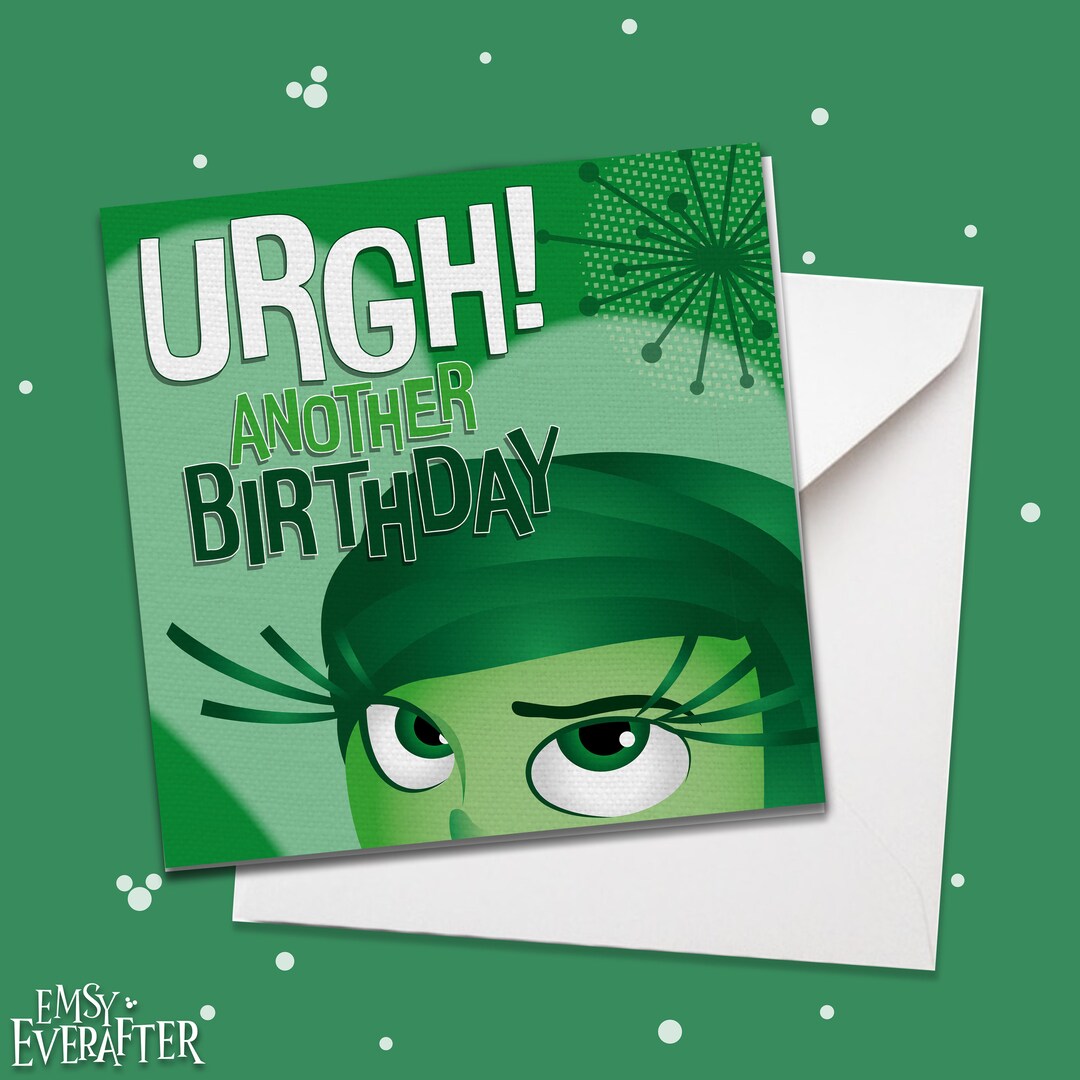 Urgh! Another Birthday! - Disgust Feelings Inspired Greetings Card - Etsy