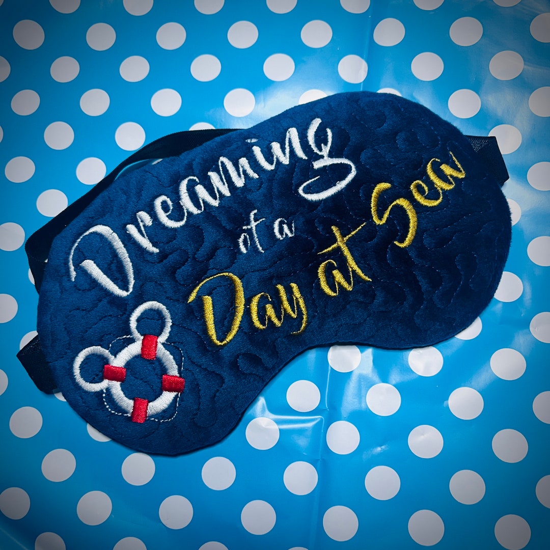 Dreaming of a Day at Sea Mouse Boat Embroidered Sleep Mask - Etsy