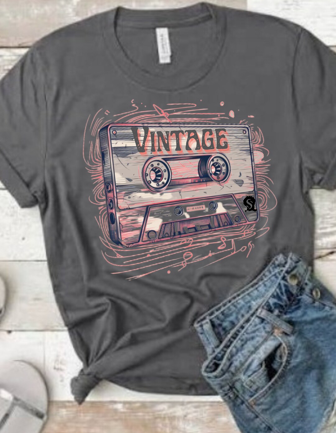 Vintage Cassette Graphic Tee, Retro Music Lover Shirt - Etsy