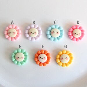 Pastel and Bright Glossy Smiley Flower Shoe Charms - Etsy