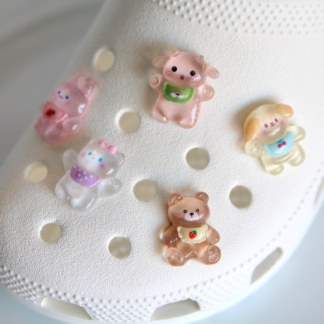 Jelly Animal Shoe Charms | Cute Baby Animals Puppy Goat Bear Kitten ...