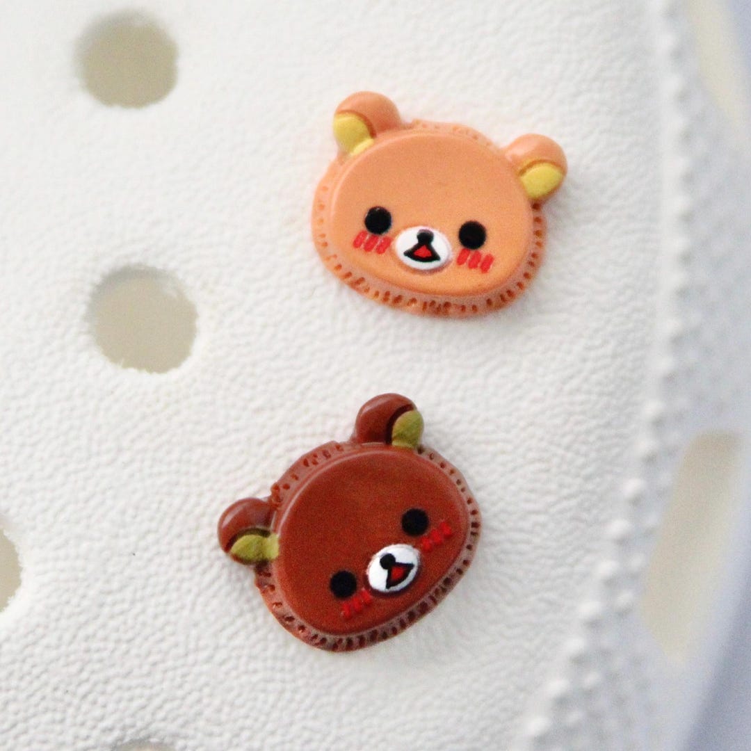Mini Light Brown Dark Brown Bear Glossy Shoe Charms | Shoe Plug - Etsy