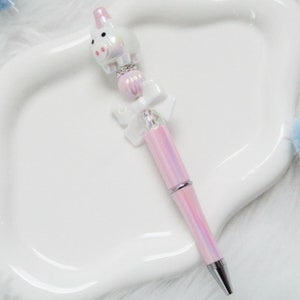 Farm Animal Beaded Pen Cute Pastel Beadable Pen Reusable Refillable - Etsy