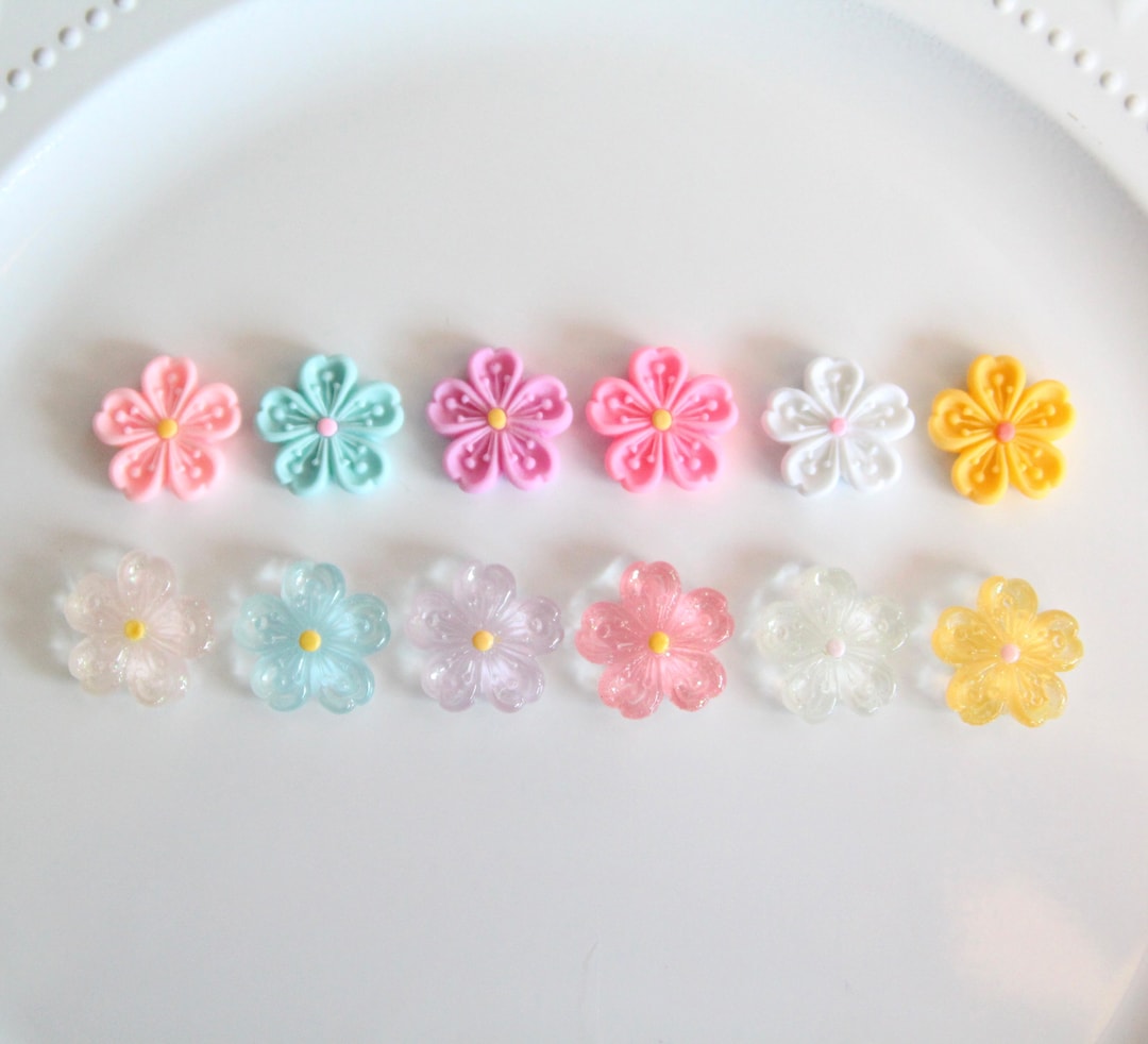 Small Sakura Cherry Blossom Flower | Matte and Jelly Clear | Shoe ...