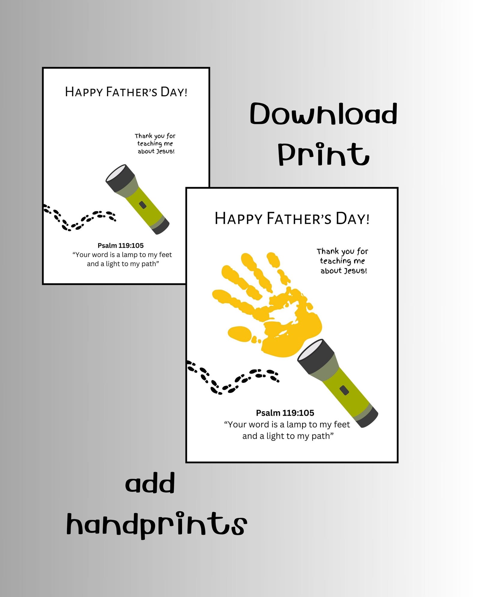 Fathers Day Handprint Craft |flashlight| Fathers Day Art | Fathers Day ...