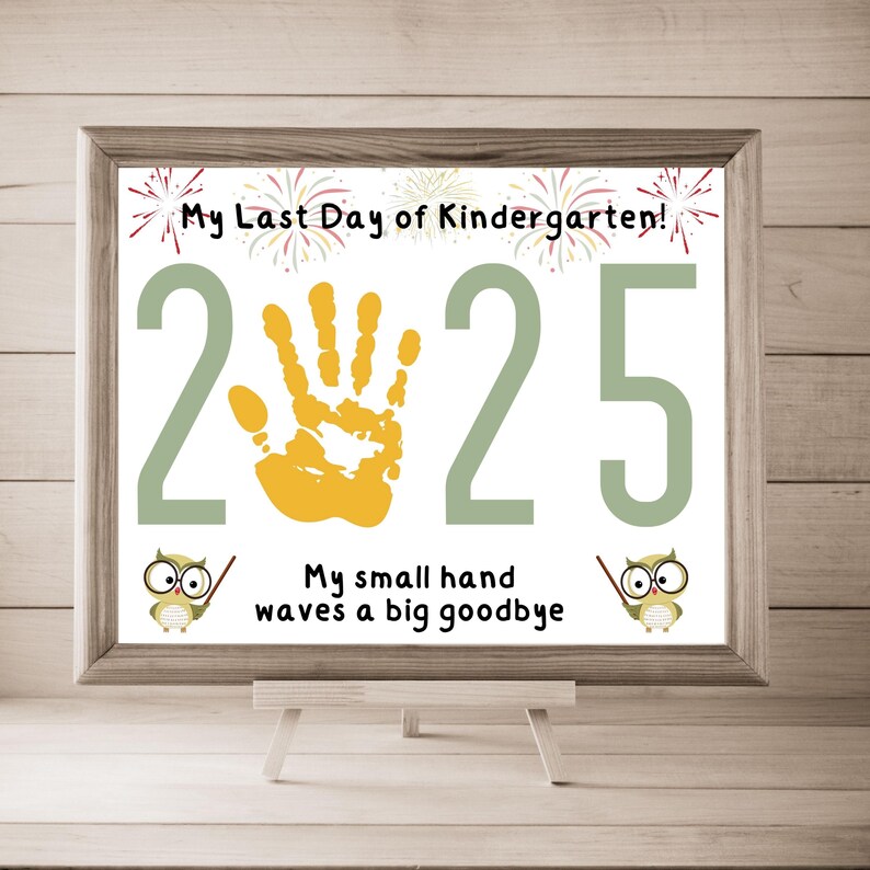 Last Day of School Handprint Craft, Printable Diy, Last Day of Pre-k ...