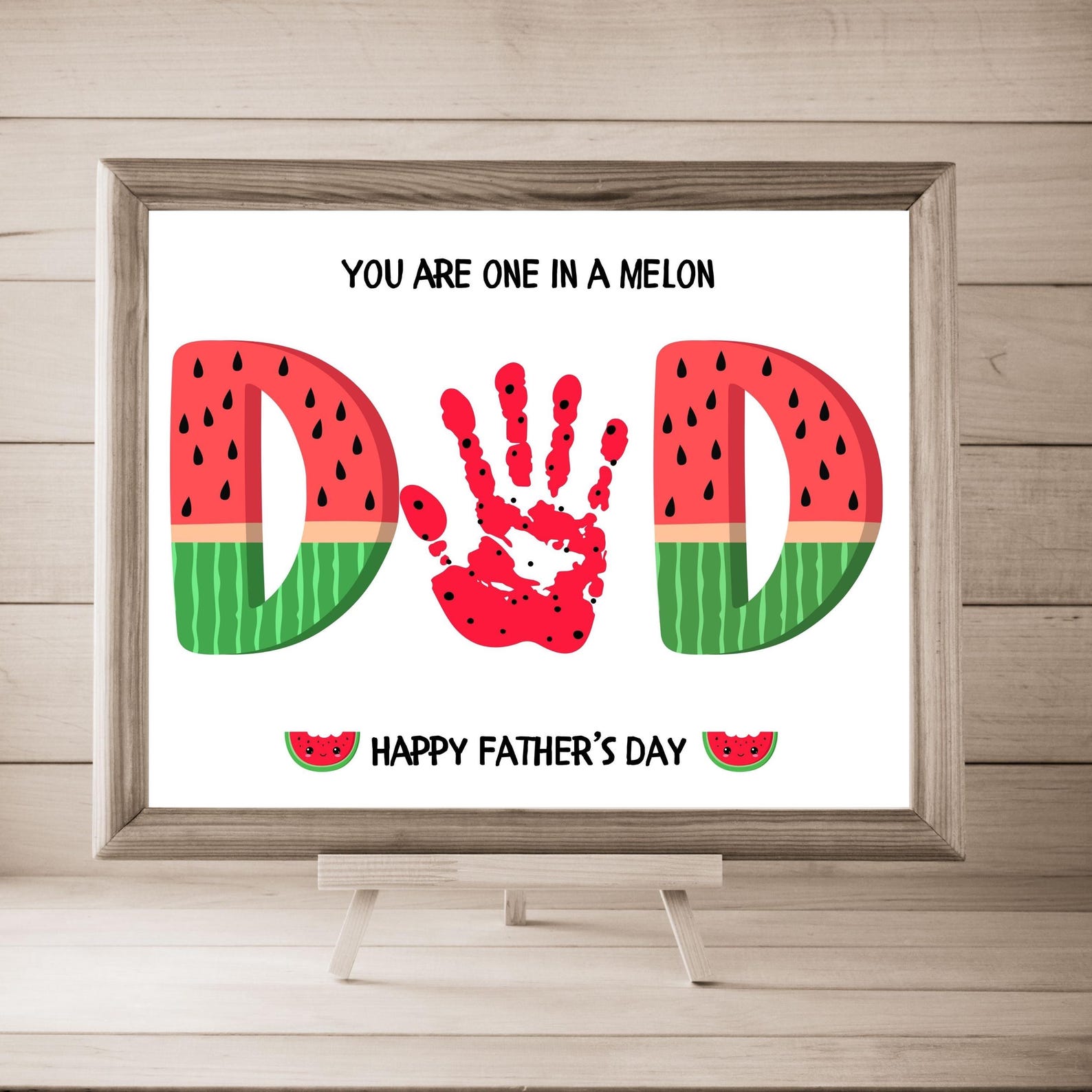 Happy Father's Day Hand Print Craft Art, Dad Day Gift, Father's Day ...