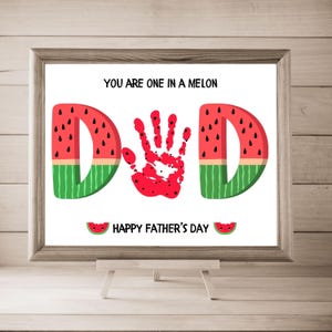 Happy Father's Day Hand Print Craft Art, Dad Day Gift, Father's Day ...