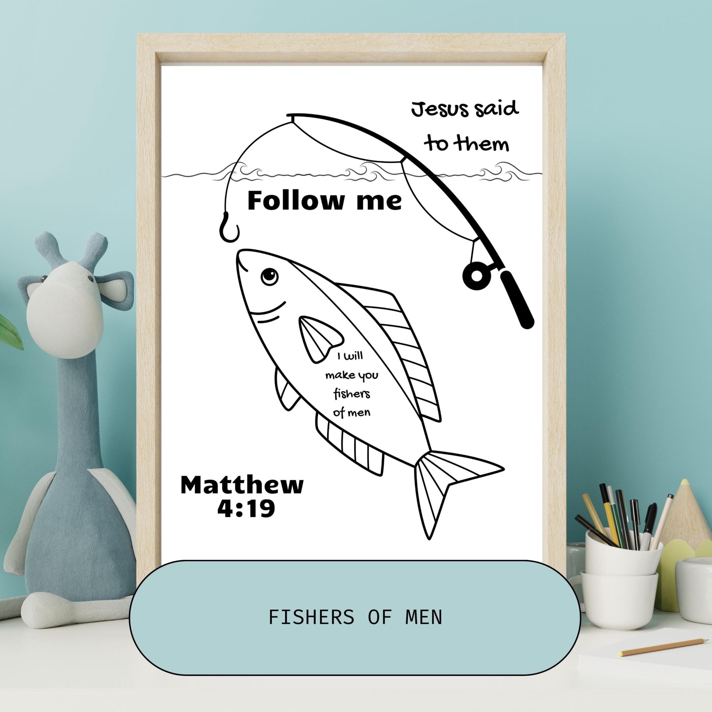Printable Fishers of Men Bible Craft - Matthew and Mark Sunday School ...