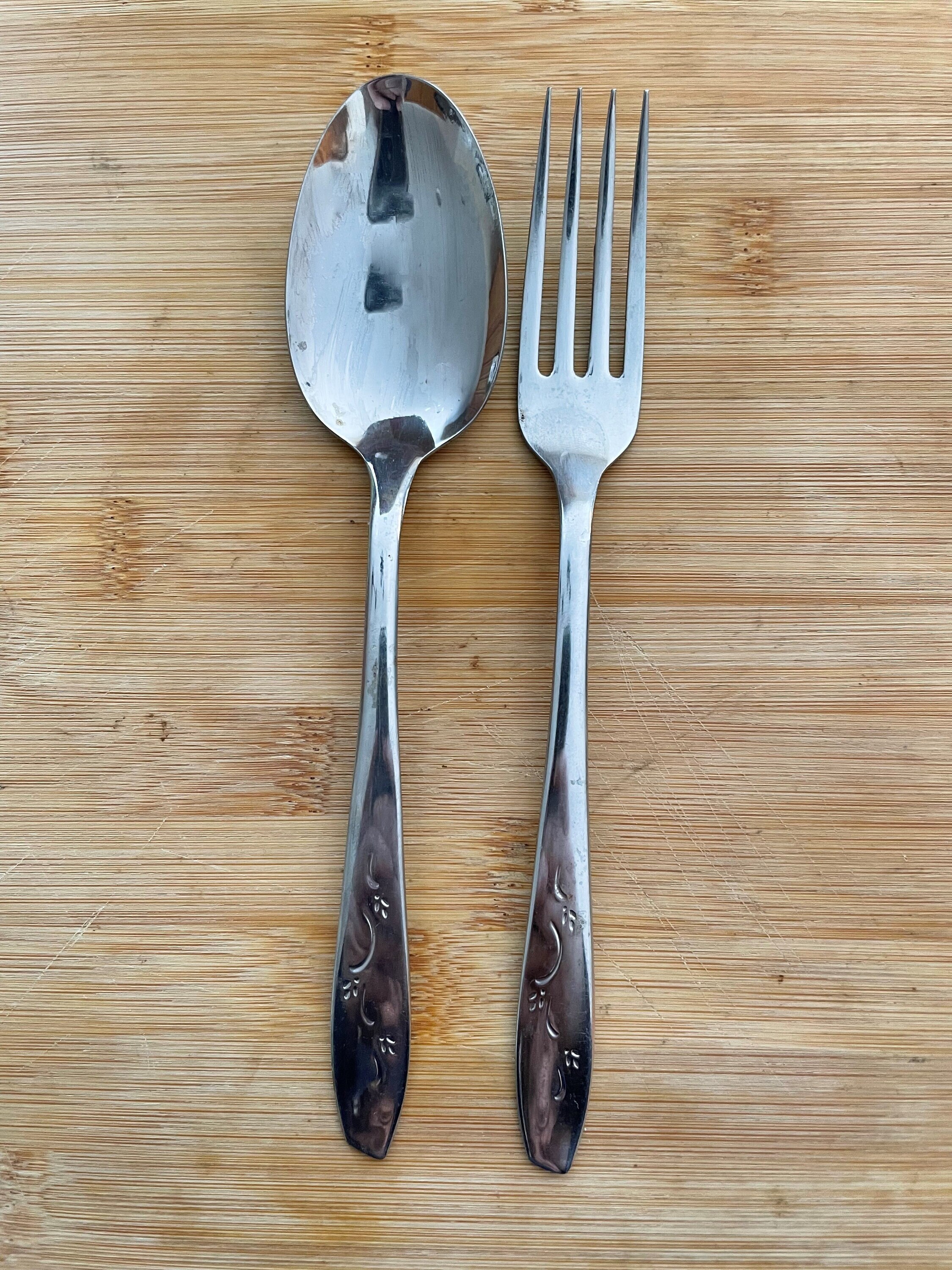 Silco International Mardi Gras Stainless Flatware 7 1/2 Inch Spoon Fork ...