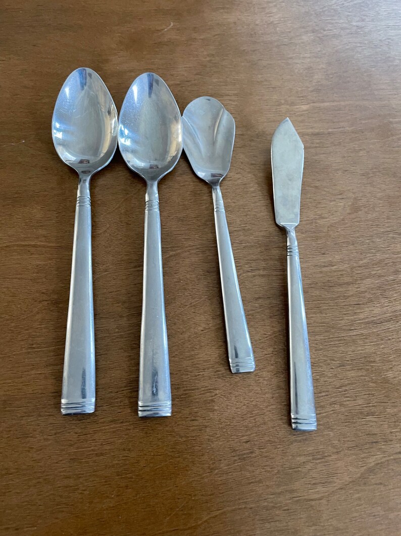 Farberware Stainless Steel Serving Pieces Flatware Set Europa Vintage - Etsy