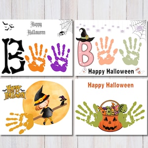 Halloween Handprint Art: DIY Keepsake Craft for Toddlers (digital ...