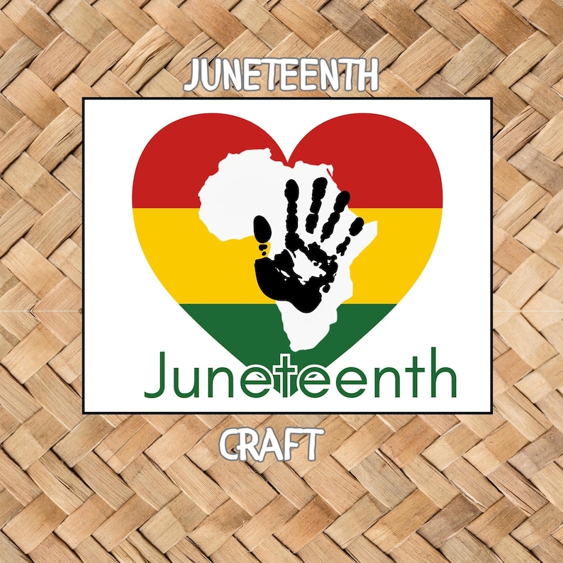 Juneteenth Hand Print Craft for Kids Handprint - Etsy