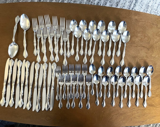 Oneida Cantata Community Stainless Steel Large Set Flatware, Dinnerware ...