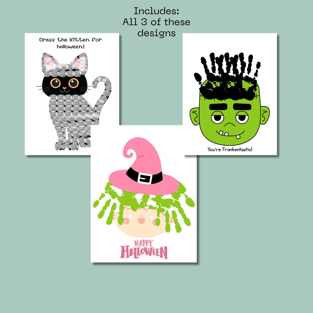 Halloween Handprint Craft, Printable Activity Babies Toddlers DIY ...