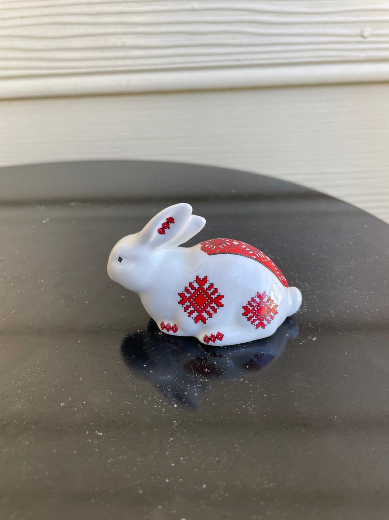 Choice Ukrainian Art Figurine Deer Rabbit Bunny Swan Stefania Red ...