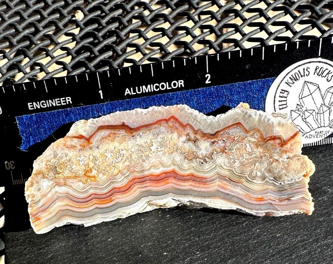 Mexican Crazy Lace Agate Slab Unfinished, UV Light Reactive, Gifts ...